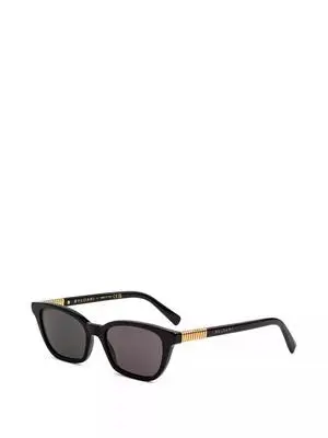 BVLGARI Rectangle Frame Sunglasses With Gold Tone Detailing