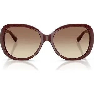 ARMANI Giorgio Round Frame Sunglasses - Burgundy/brown Gradient