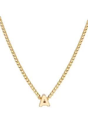 BROOK & YORK Kira Mini Initial Pendant Necklace Gold A