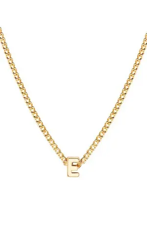 BROOK & YORK Kira Mini Initial Pendant Necklace Gold E