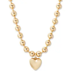 BROOK & YORK Plated Heart Pendant Necklace - Gold