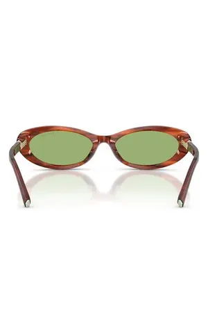 Tiffany & Co. Oval Sunglasses - Ruby Striped Havana/green