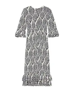 Mint Velvet Printed Ruffle Detail Midi Dress