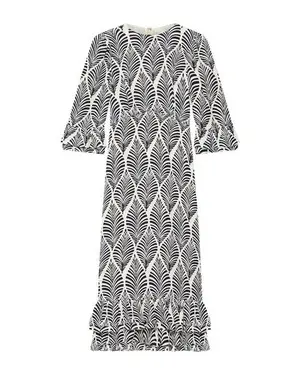 Mint Velvet Printed Ruffle Detail Midi Dress