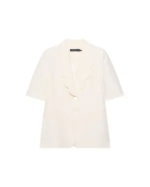 Mint Velvet Scallop Front Short Sleeve Blazer