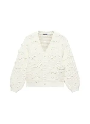 Mint Velvet Appliqué Floral V-neck Cardigan