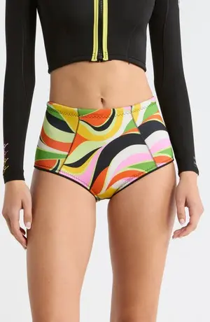 Rip Curl X Farm Rio 1.5mm Neoprene Wetsuit Shorts - Neon Waves