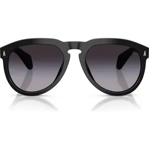 Moncler Isopleth 56mm Pilot Sunglasses - Black/grey Gradient