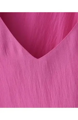 Mango Silk Puff Sleeve V-neck Nightgown