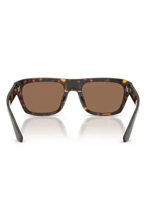 Dolce & Gabbana Rectangular Full Rim Sunglasses - Havana/dark Brown