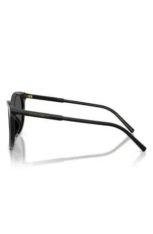 Dolce & Gabbana Phantos Silhouette Acetate Sunglasses - Black/dark Grey