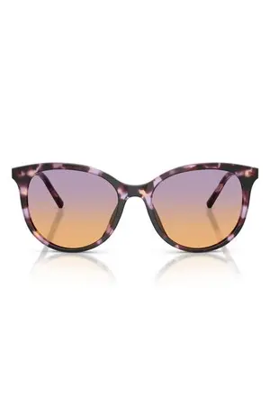Dolce & Gabbana Dolce&Gabbana Phantos Silhouette Acetate Sunglasses Violet Havana/clear Orange