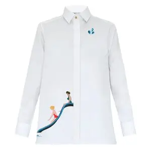 MY PAIR OF JEANS Embroidered Shirt - White