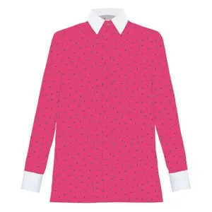 MY PAIR OF JEANS Watermelon Print Linen Shirt - White/pink