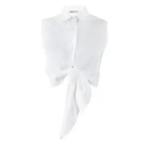 MY PAIR OF JEANS Sleeveless Shirt With Bow Detail