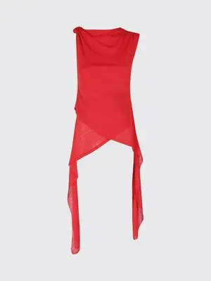 GANNI Asymmetrical Top - Red