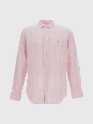 Polo Ralph Lauren Striped Linen Blend Casual Shirt - Pink