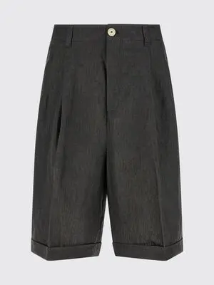 Jacquemus Striped Linen Tailored Shorts - Grey