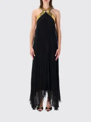 Alberta Ferretti Pleated Halterneck Maxi Dress - Multicolor