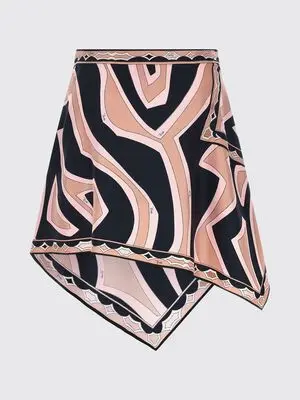 Emilio Pucci Printed Silk Asymmetric Skirt
