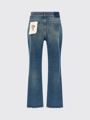 GOLDEN GOOSE Flared Cotton Denim Jeans - Blue