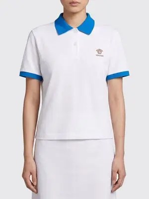 Versace Medusa Cotton Polo Shirt - Blue