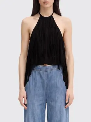 Pinko Halter Neck Top With Fringe Detail