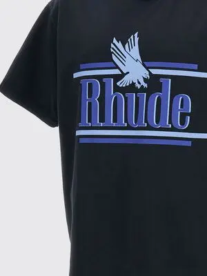 Rhude Cotton T-shirt With Contrasting Logo Print And Crew Neck