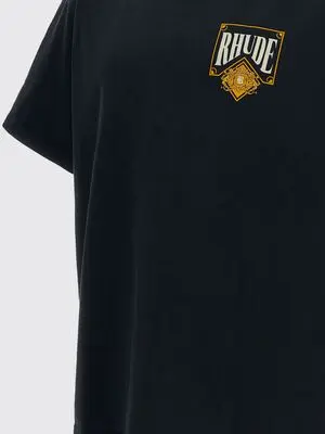 Rhude Relaxed Fit Cotton T-shirt With Contrasting Logo Print