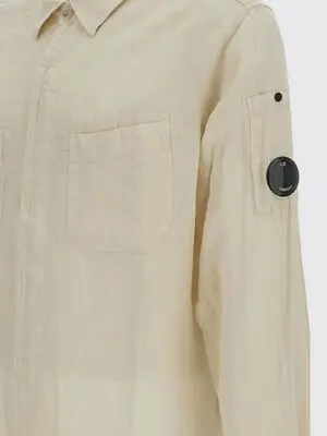 C.P. COMPANY Long Sleeve Shirt With Two Pockets - Beige