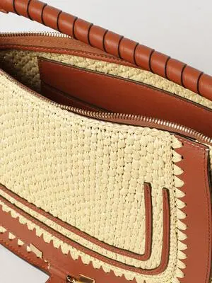 Chloé Marcie Raffia Handbag - Brown