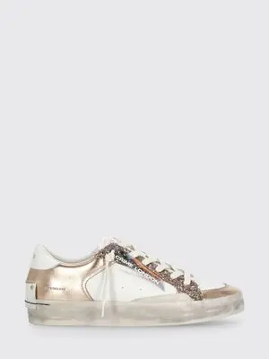 CRIME LONDON Sk8 Deluxe Leather Sneakers With Glitter Embellishments