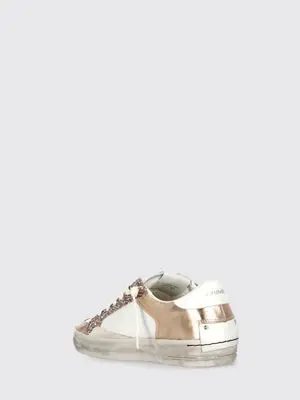 CRIME LONDON Sk8 Deluxe Leather Sneakers With Glitter Embellishments