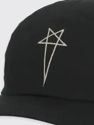 Rick Owens Cotton Baseball Cap With Embroidered Logo