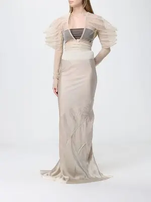 Rick Owens Sheer Tulle Cropped Top - Beige