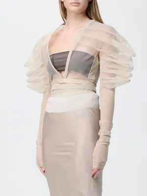 Rick Owens Sheer Tulle Cropped Top - Beige