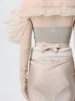 Rick Owens Sheer Tulle Cropped Top - Beige