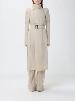Rick Owens Maria Silk Trench Coat - Beige