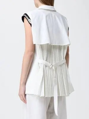 MEIMEIJ Viscose Blend Vest With Pleated Panel