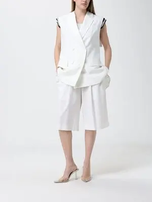 MEIMEIJ Meimei Viscose Blend Pinstriped Knee-length Shorts