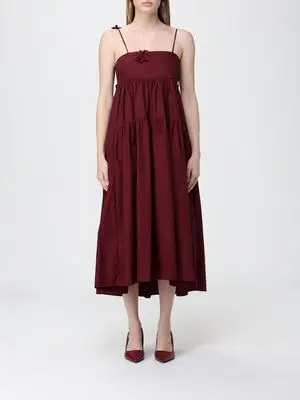 MEIMEIJ Strappy Tiered Maxi Dress With Applique - Leather