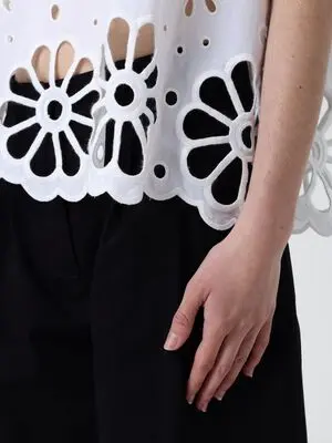 MEIMEIJ Embroidered Eyelet Top