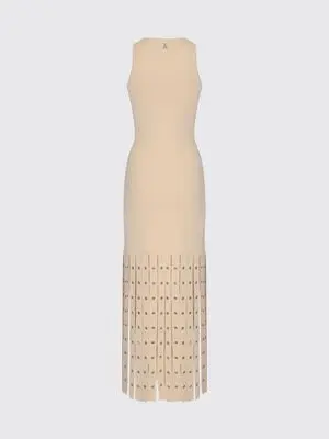 Patrizia Pepe Jersey Midi Dress With Eyelet Embellishments - Ivory