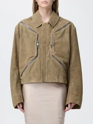 Rick Owens Suede Full Zip Jacket - Brown