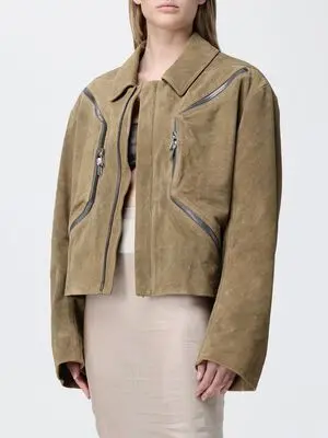 Rick Owens Suede Full Zip Jacket - Brown