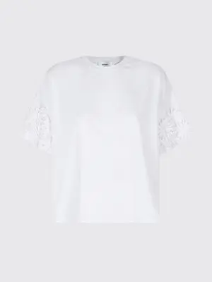 MEIMEIJ Embellished Sleeve T-shirt - White