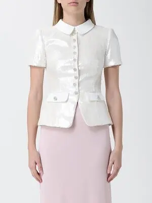 SELF-PORTRAIT Sequin Embroidered Short Sleeve Jacket
