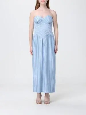 Cult Gaia Cult Gaia Strapless Pleated Maxi Dress Gnawed Blue