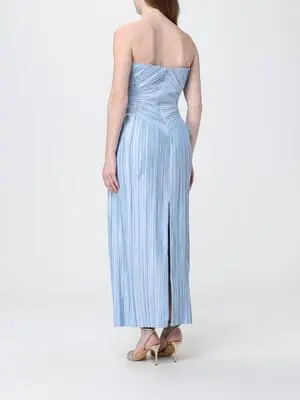 Cult Gaia Strapless Pleated Maxi Dress - Gnawed Blue