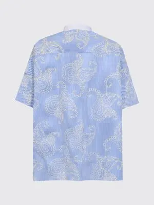 FAY Short-sleeve Shirt With Paisley And Stripe Print